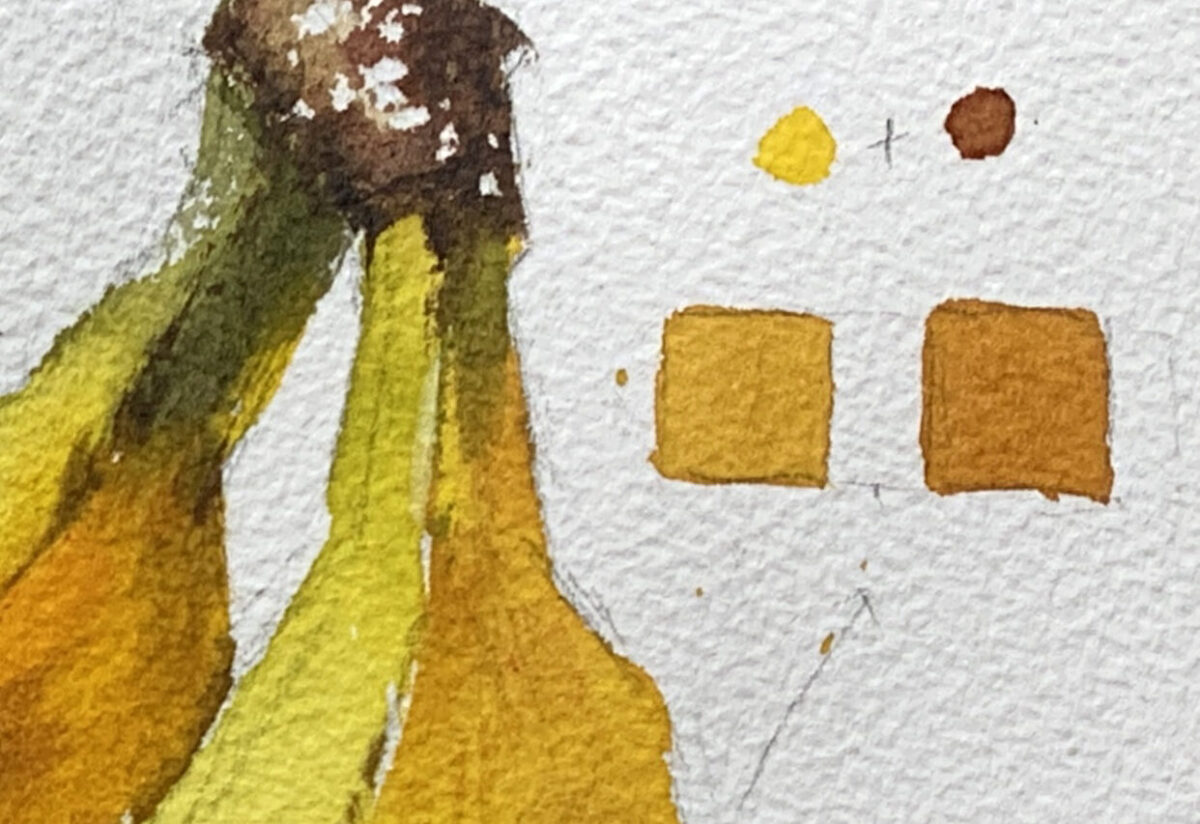 Learn Banana Watercolor Painting-Control Light and Depth