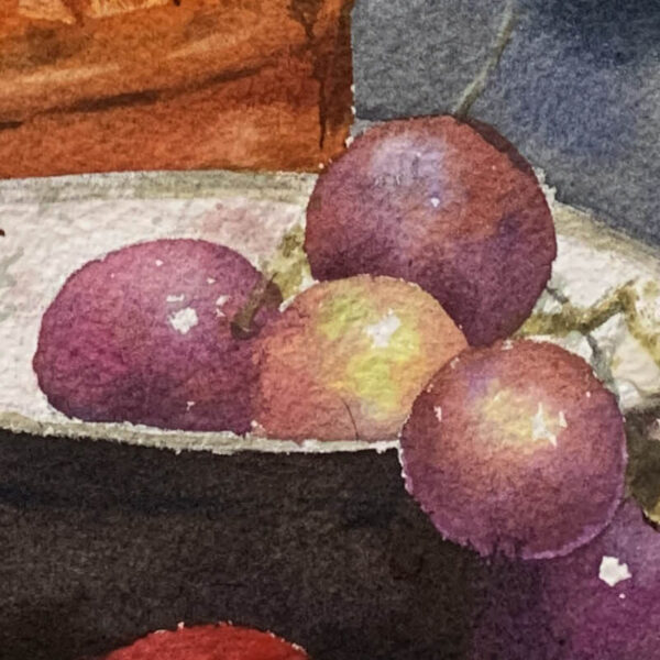 How to Watercolor Grapes: Master Light, Shadow & Gradients