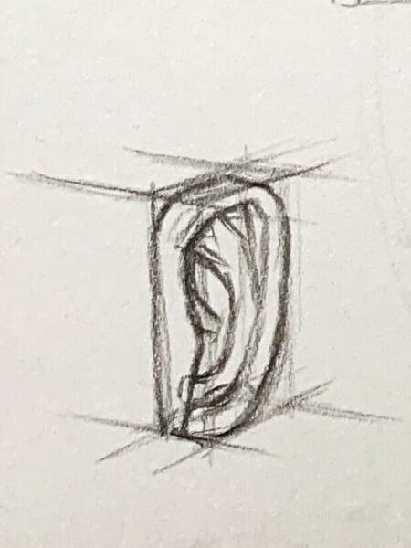 How to Draw Ears:Simplified Ear Structure and Shading Tips